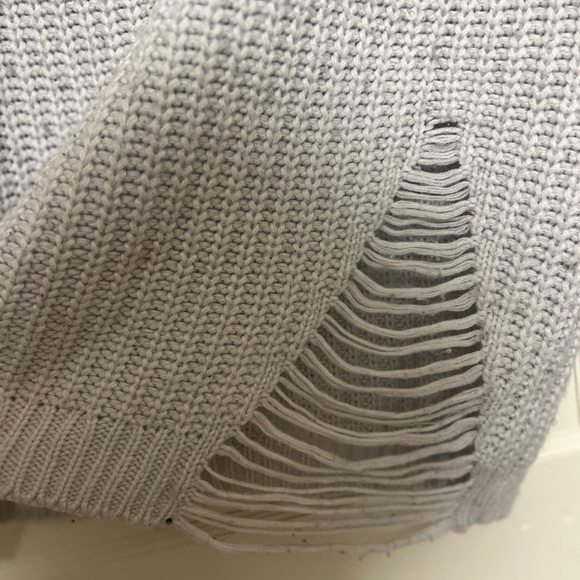 H&M | Sweaters | Hm Sweater With Distressed Detail | Poshmark